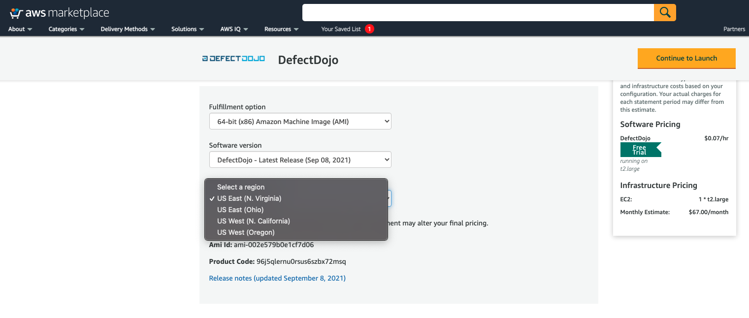 DefectDojo AWS Launch Guide - DefectDojo